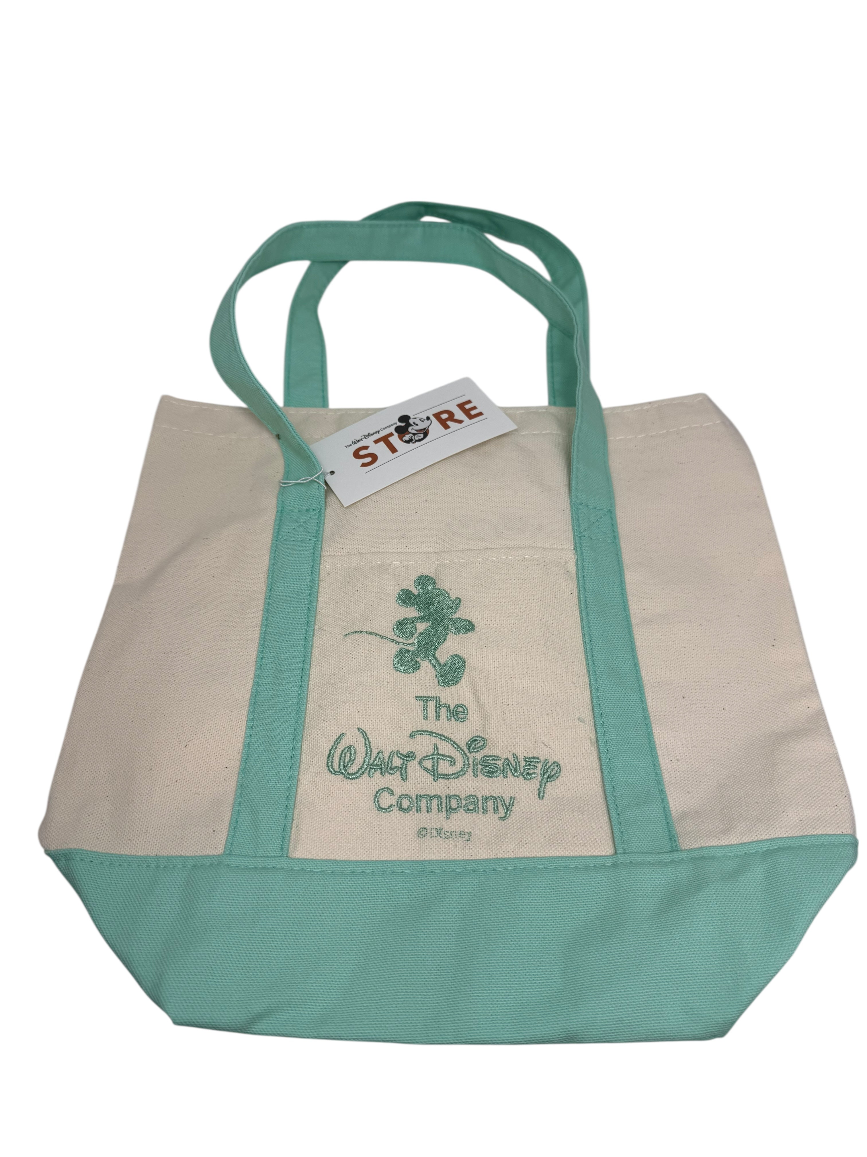 Walt Disney Company Store Mickey Mouse Canvas Tote Bag-Turquoise Blue ...