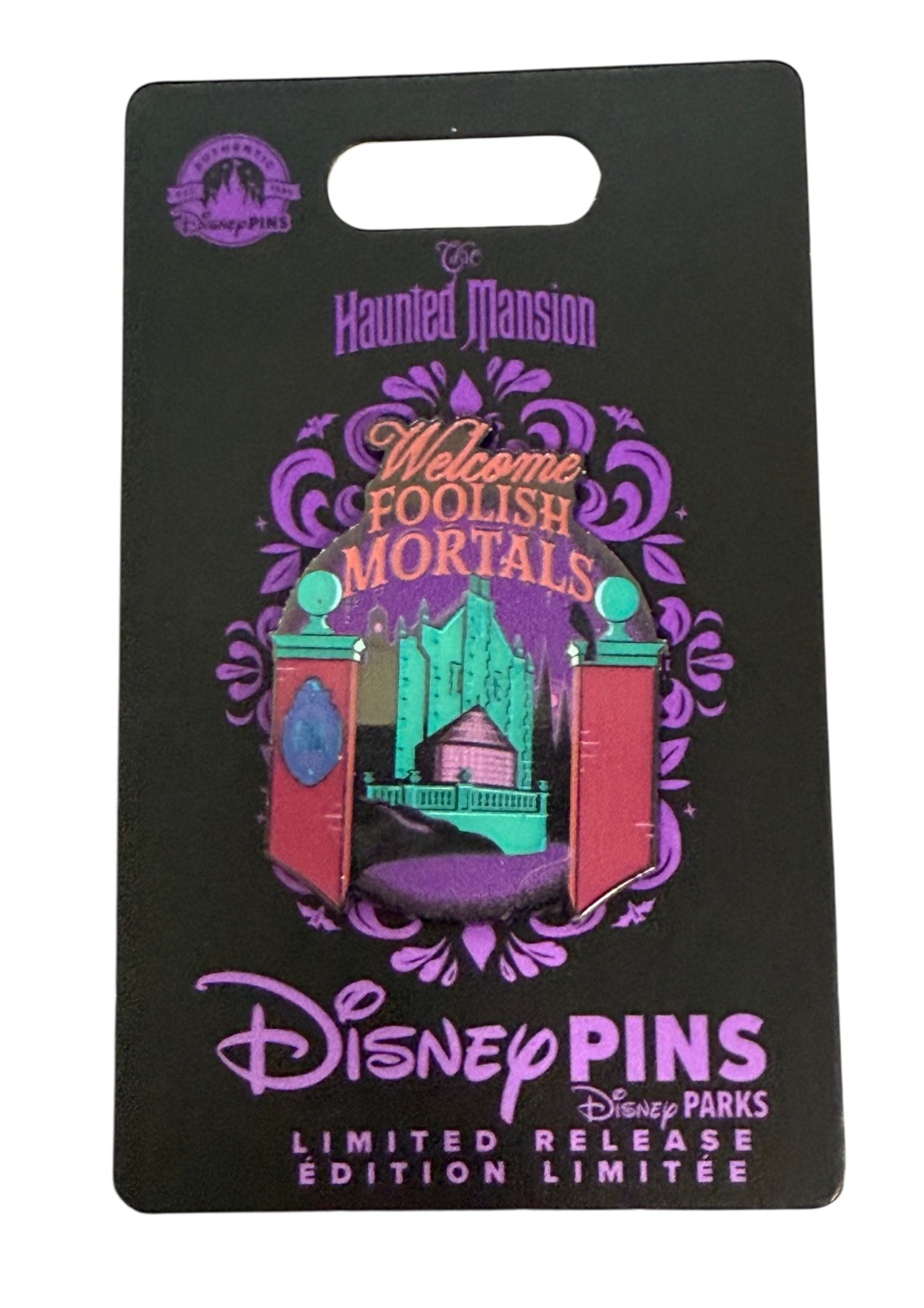 Disney Haunted Mansion Pin-Welcome Foolish Mortals LE – World of Treasures