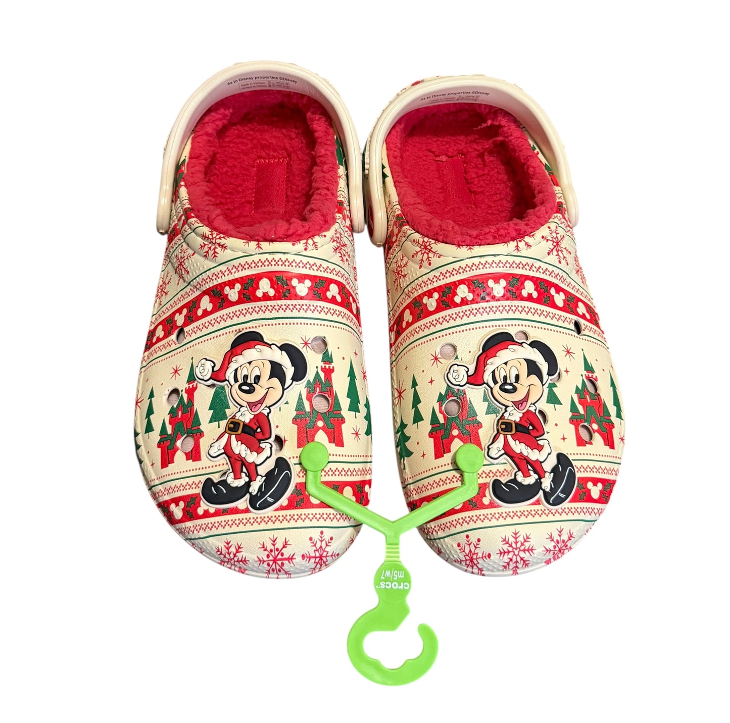 Disney Mickey Castle Ugly Sweater Fur Crocs – World of Treasures