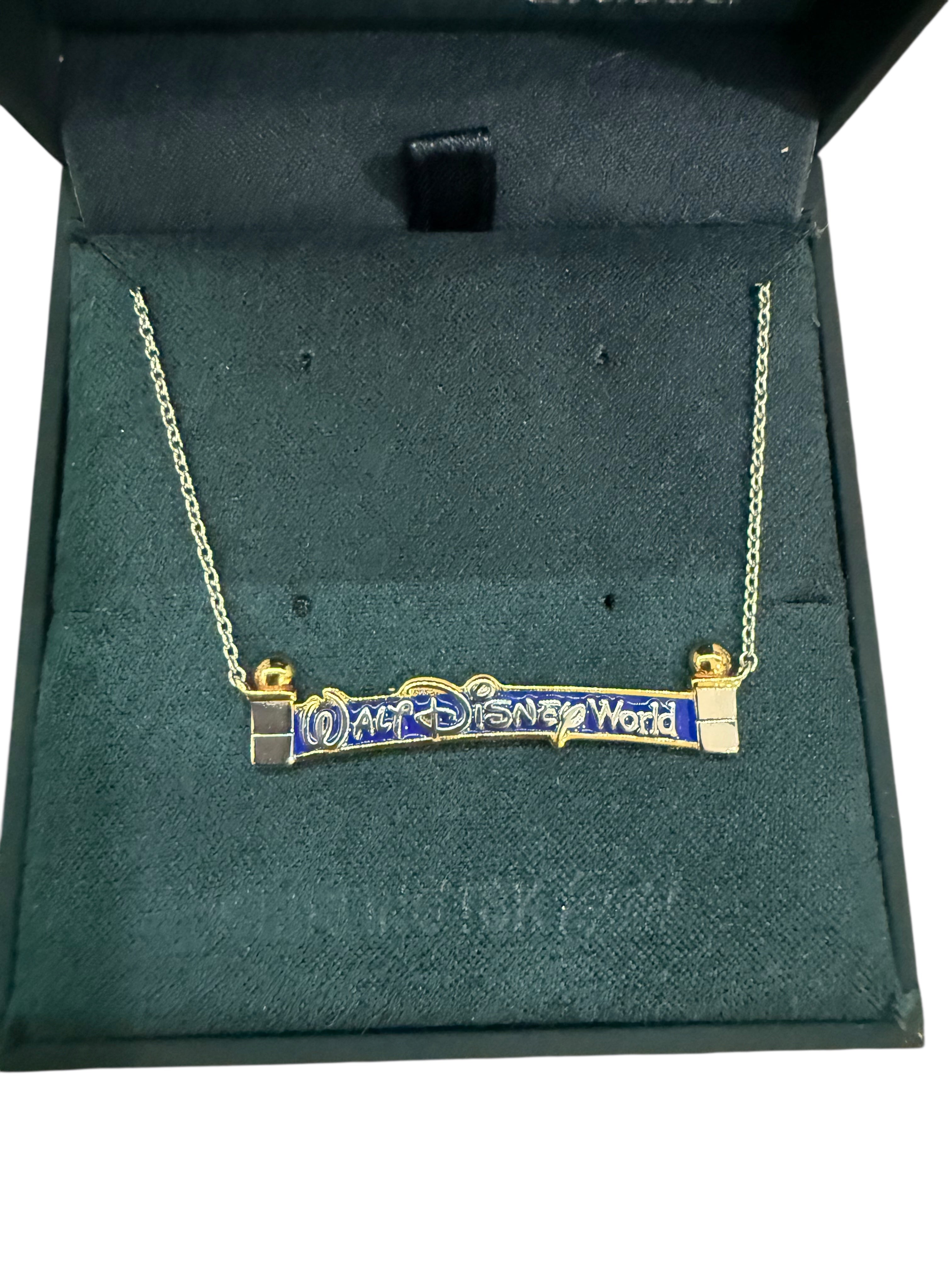 Walt Disney World Marquee Necklace Crislu Signed – World of Treasures