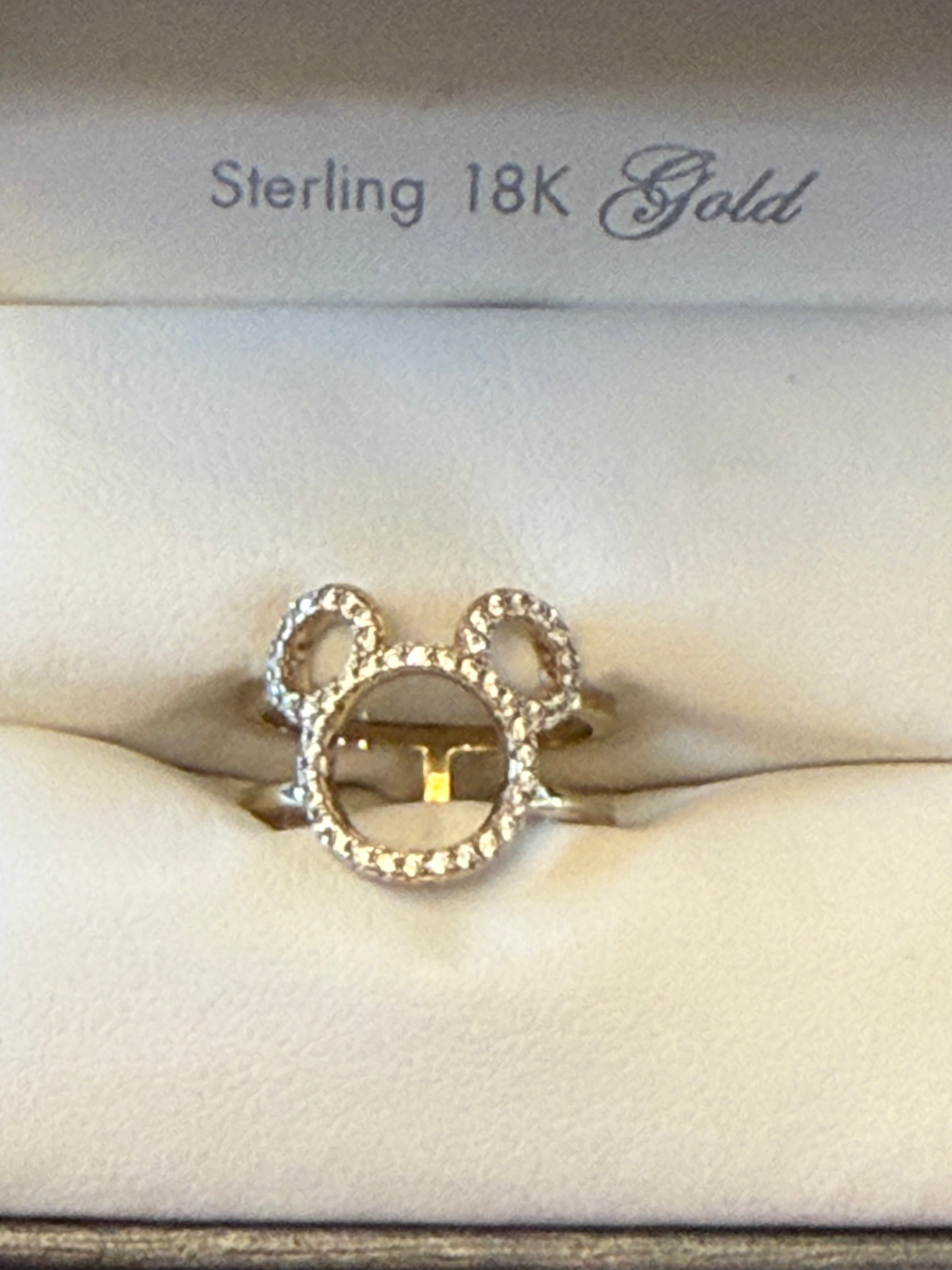 Disney Mickey Mouse Open Icon Ring by CRISLU – Gold Size 5 – World of ...